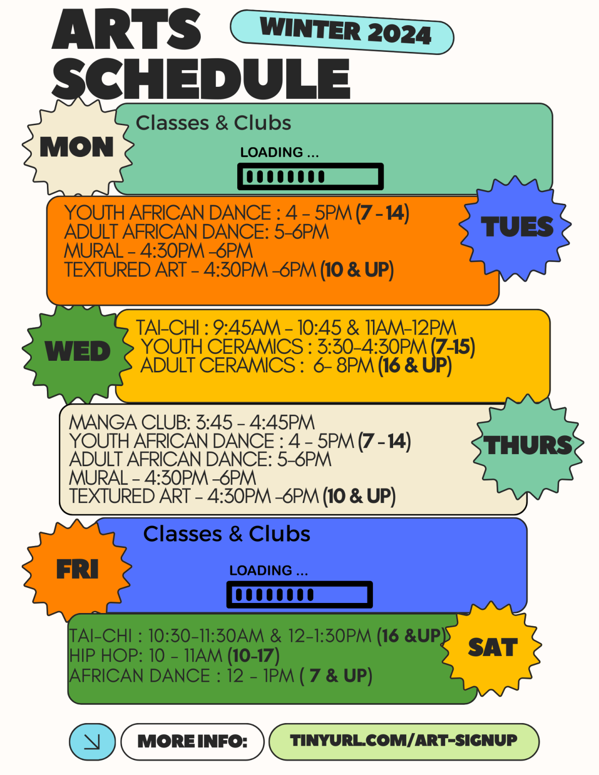 Winter 2024 Arts Schedule | Focus on Renewal